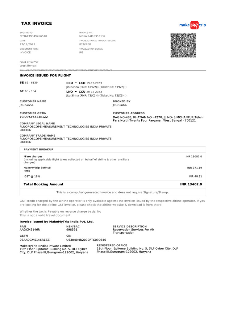Flight TKT | PDF
