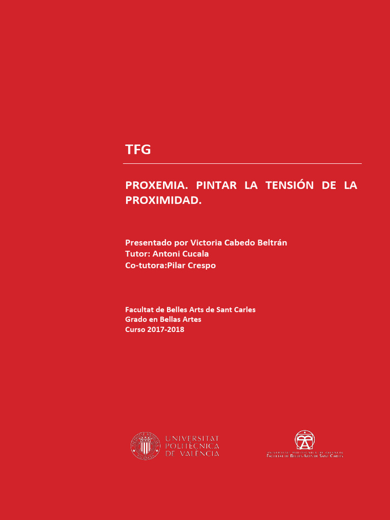 CABEDO - PROXEMIA. Pintar La Tensión de La Proximidad | PDF | Sicología ...