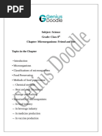 Notes of CH 2 Microorganisms - Friend and Foe - Class 8th Science | PDF ...
