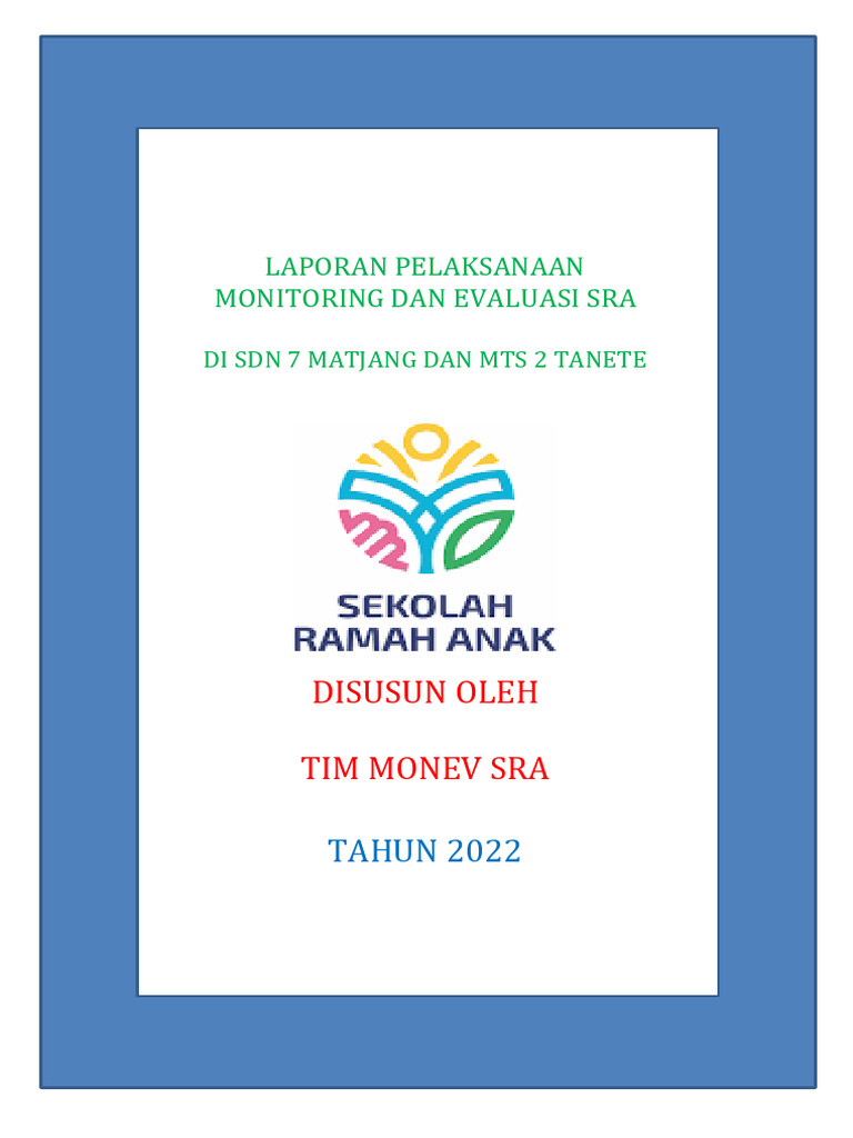 Laporan Monev Sra Tahun 2022 | PDF