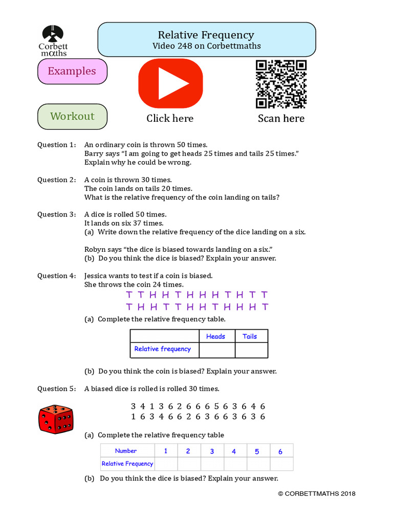 Relative-Frequency | PDF | Sports & Recreation | Games & Activities