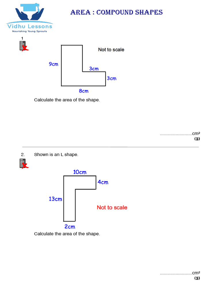 Area-Of-Compound-Shapes | PDF | Area | Elementary Mathematics