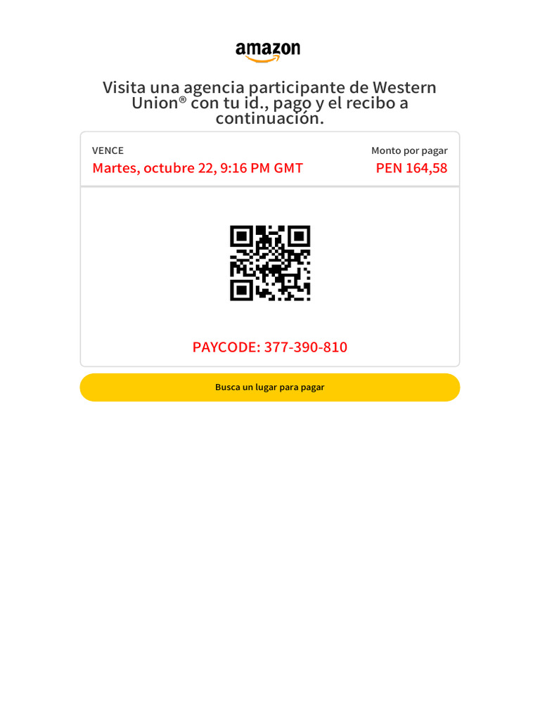 Amazon Pay Code - 377-390-810 | PDF