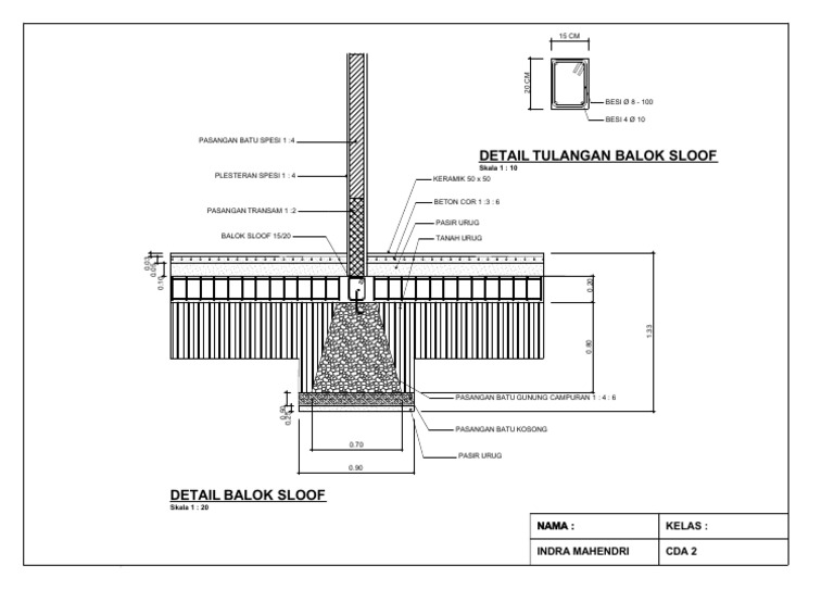W-18 Detail Balok Sloof | PDF