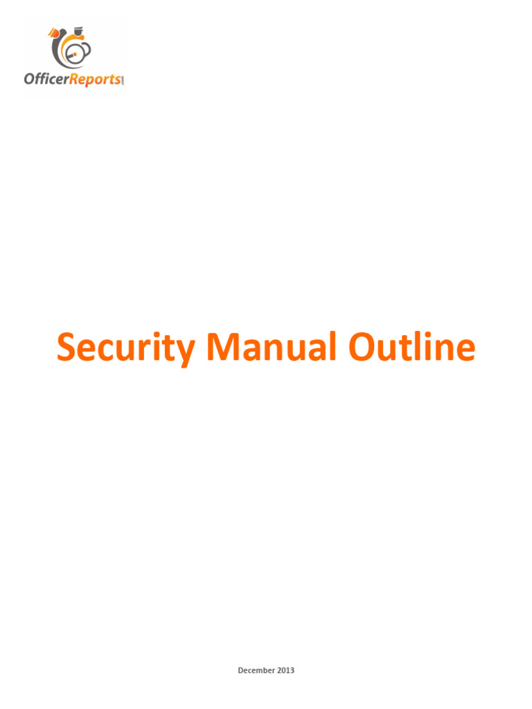 Sample Security Manual Outline 123113 | PDF | Emergency | National Security