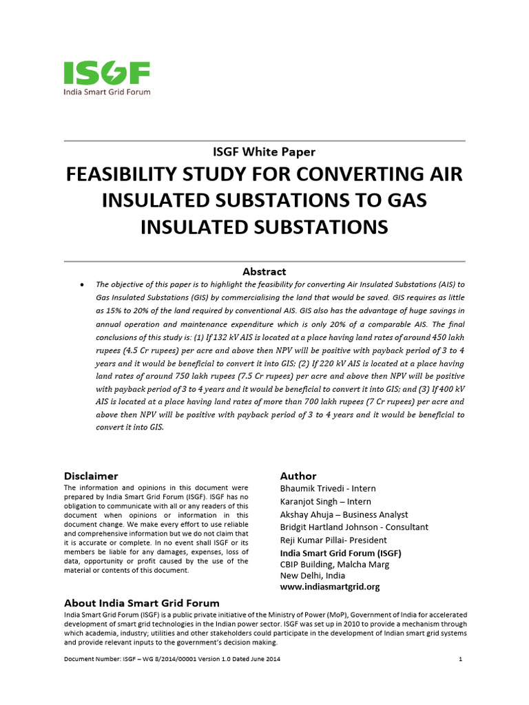 Converting AIS to GIS: Feasibility Study | PDF | Electrical Substation ...