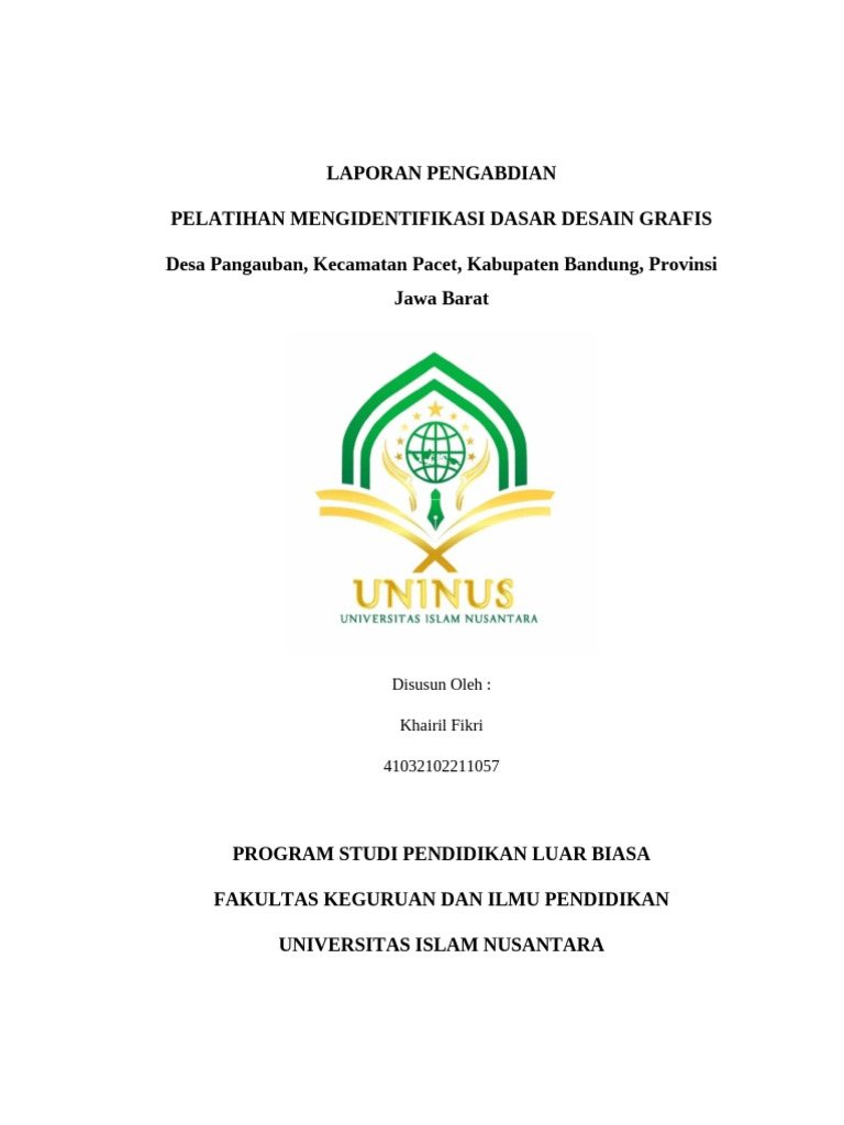 LAPORAN PENGABDIAN KKN - Khairil Fikri, Fixxx | PDF | Ilmu Sosial | Seni