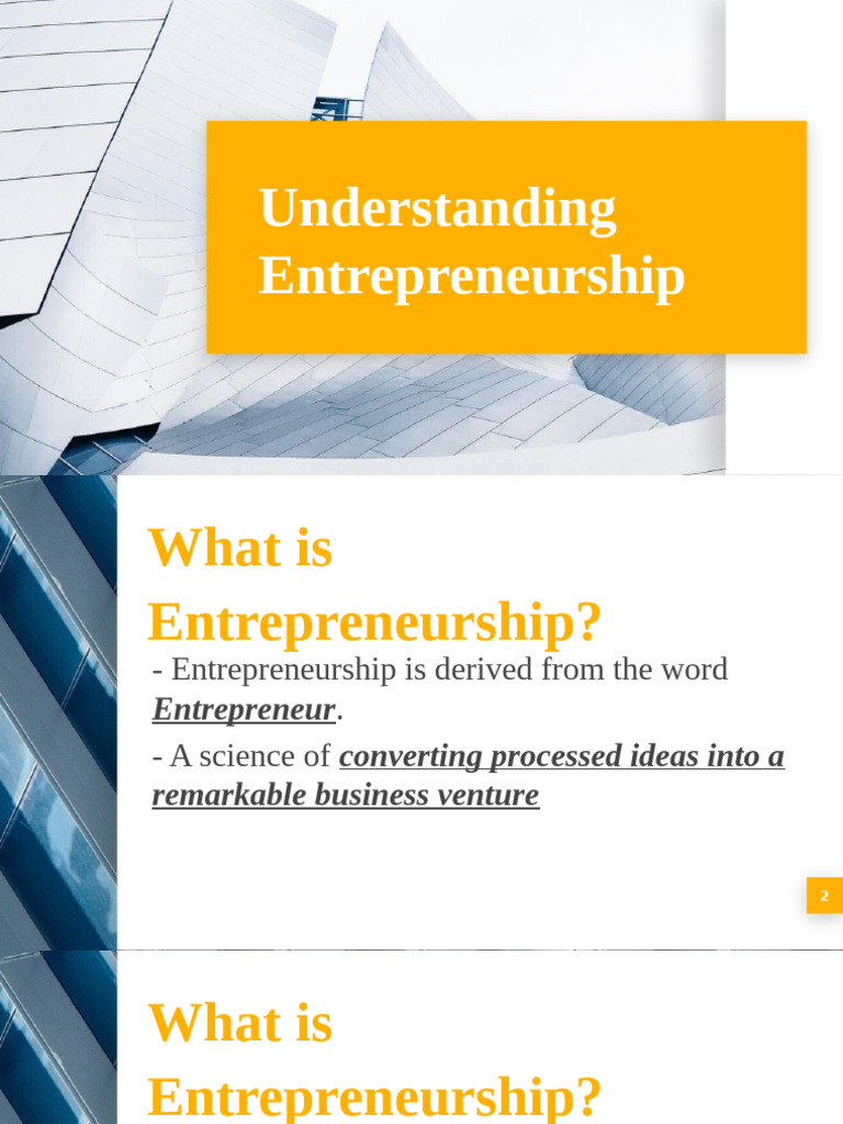 Week 1 Intro To Entrep 1 | PDF | Entrepreneurship | Self Efficacy
