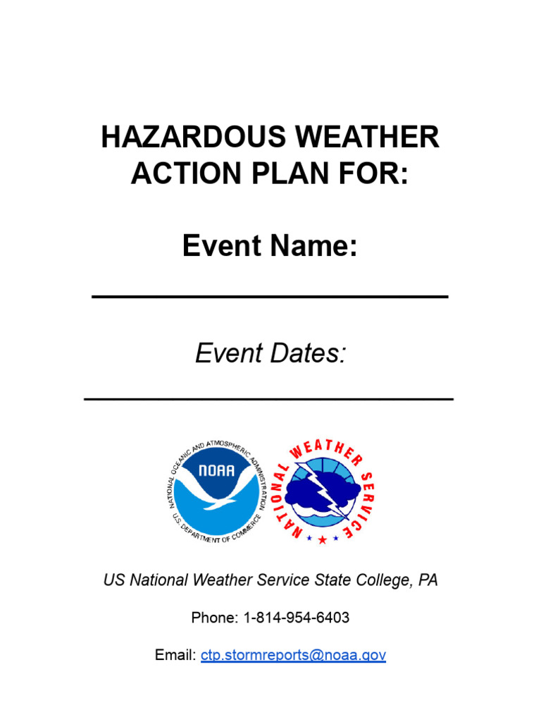 Hazardous Weather Action Plan | PDF | National Weather Service | Winter ...