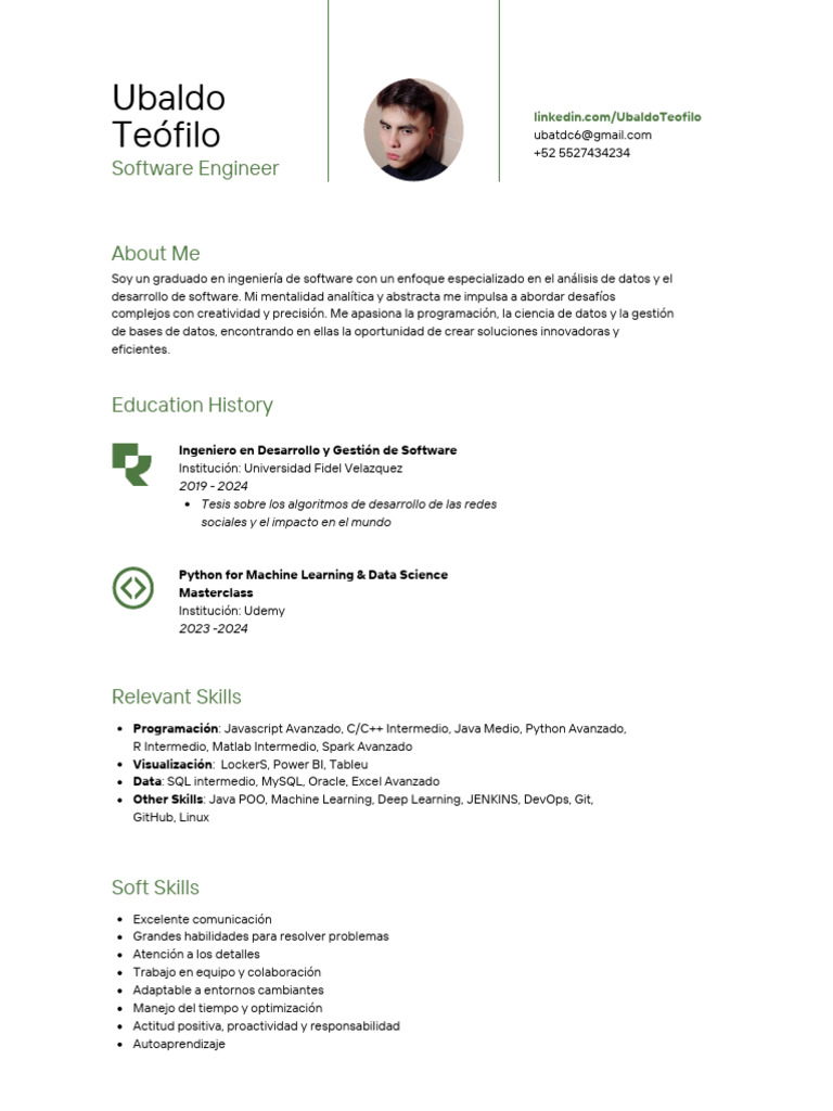CV2024 | PDF | Aprendizaje automático | Informática