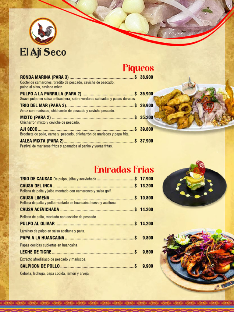 Aji Seco Del Inca | PDF | Mariscos | Salsa