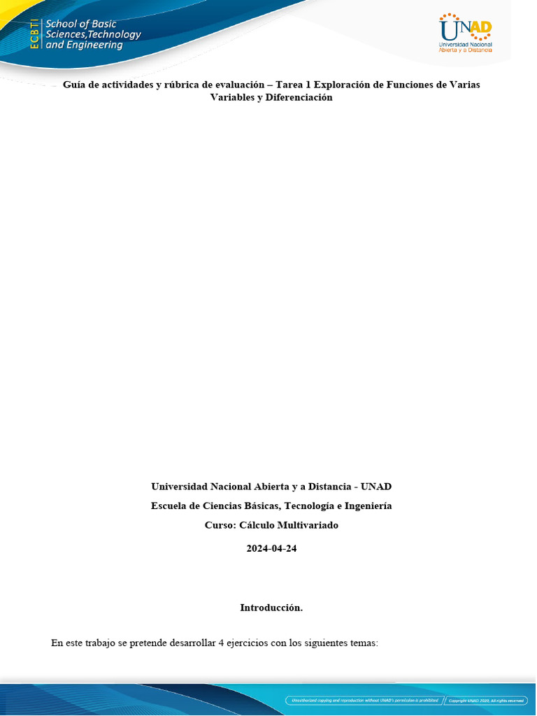 Calculo Multivariado - Unidad 1 | PDF | Degradado | Curva