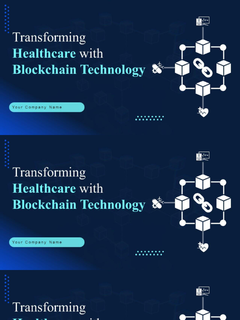 Transforming Healthcare With Blockchain Technology BCT CD PPT Template | PDF