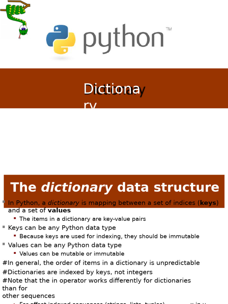Session10 Dictionaries | PDF | Control Flow | Function (Mathematics)