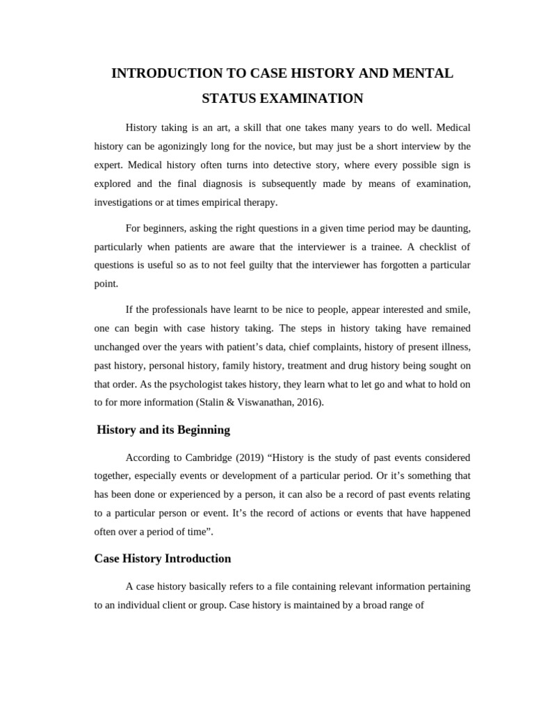Case History and Mse | PDF | Hallucination | Perception