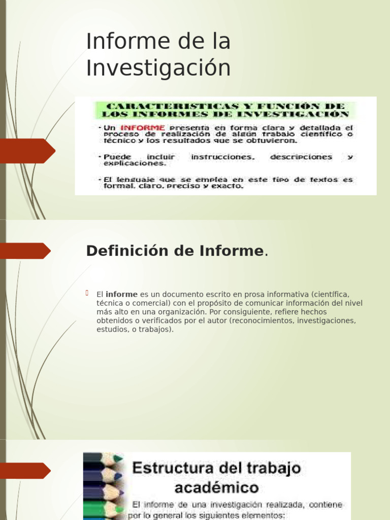 Informe de La Investigacion | PDF | Teoría | Información