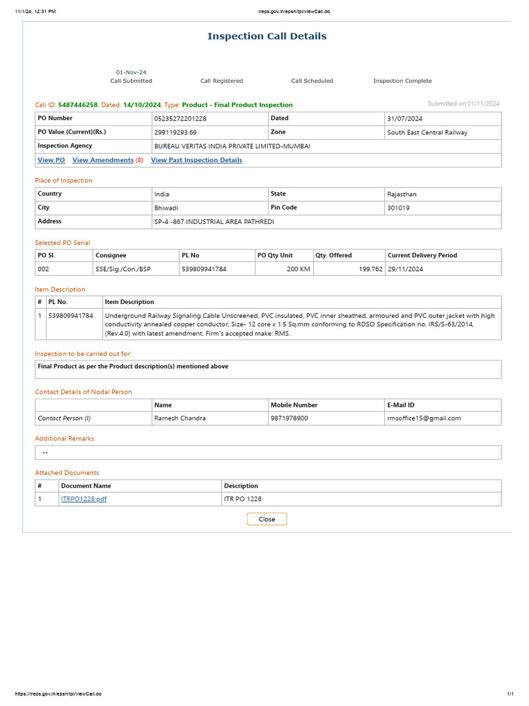 Call_199.762Km | PDF | Building Engineering | Manufactured Goods