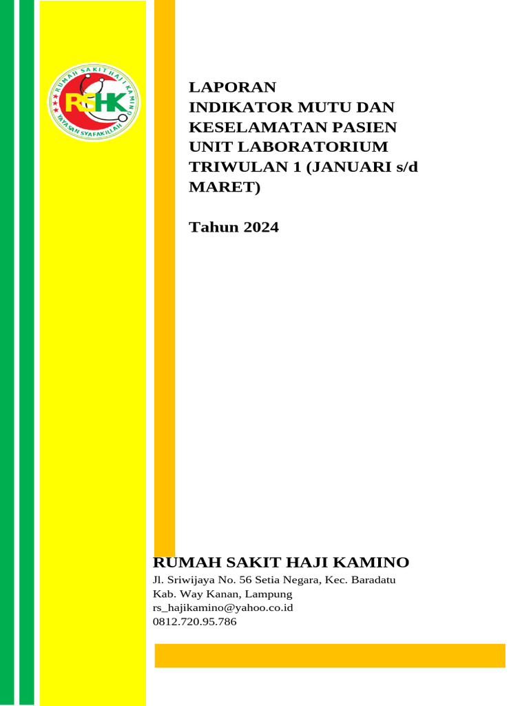Indikator Mutu Lab RS Haji Kamino | PDF