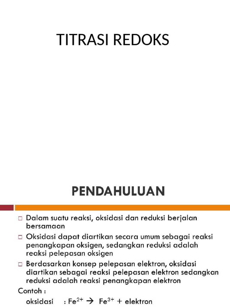 Titrasi Redoks | PDF