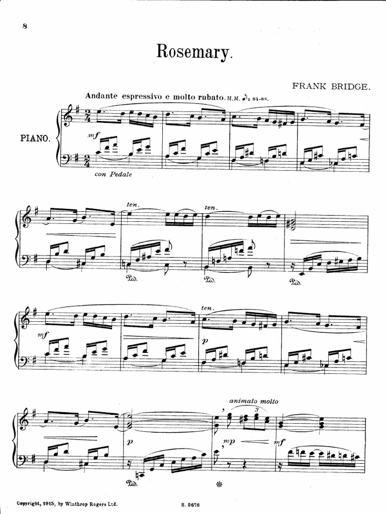 Rosemary - Frank Bridge | PDF | Tempo | Musical Forms