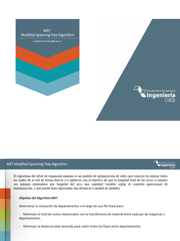 MST Modified Spanning Tree Algorithm: Jusbeth - Zambrano@uach - CL ...