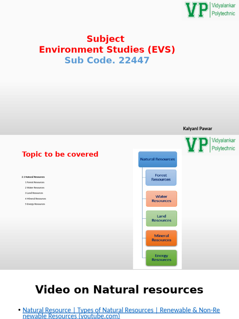 Chapter 2.1 - EVSs | PDF | Water | Soil