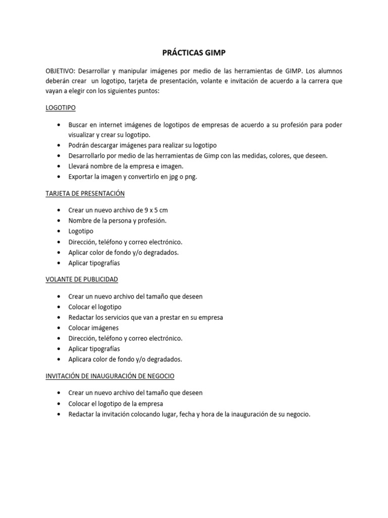 Practicas Gimp - Segundo Bloque | PDF | Crecimiento personal y profesional
