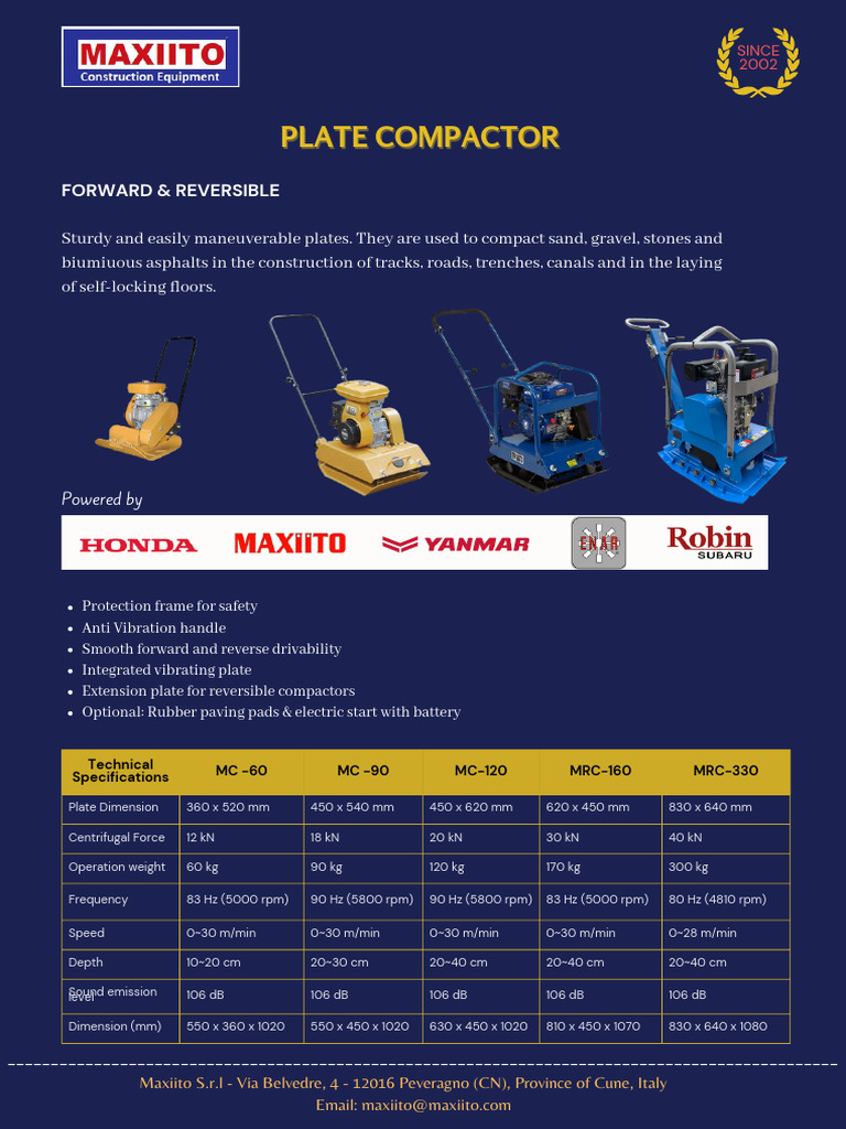 Maxiito Plate Compactor | PDF