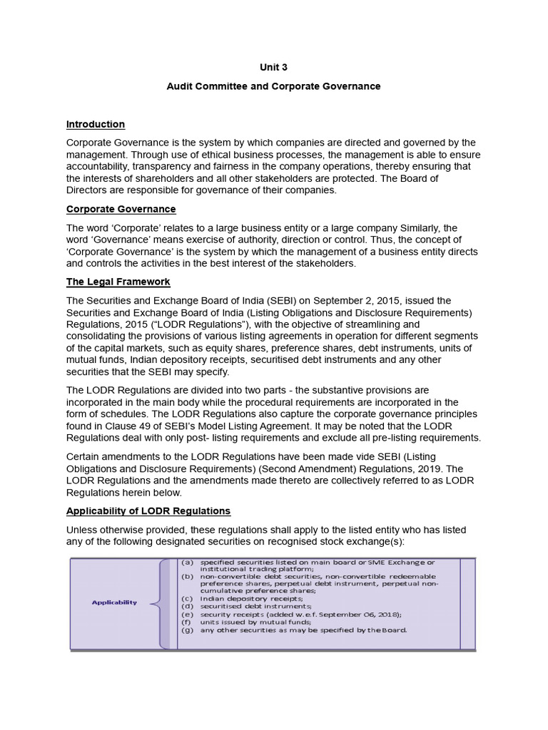 Audit Committe & Corporate Governance | PDF | Audit Committee | Audit