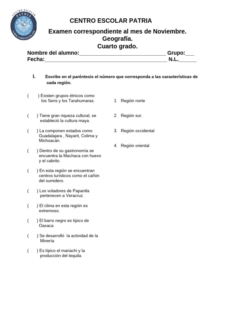 Examenes de Geografia | PDF | Clima | Clima templado