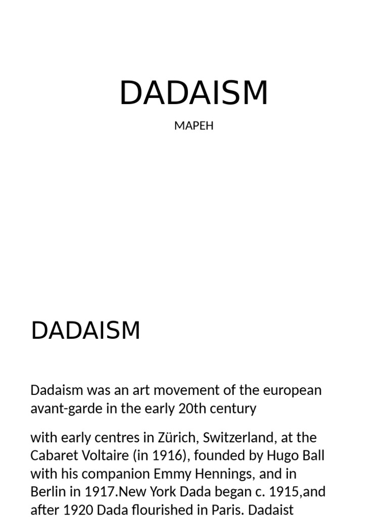Dadaism Wps Office | PDF | Art