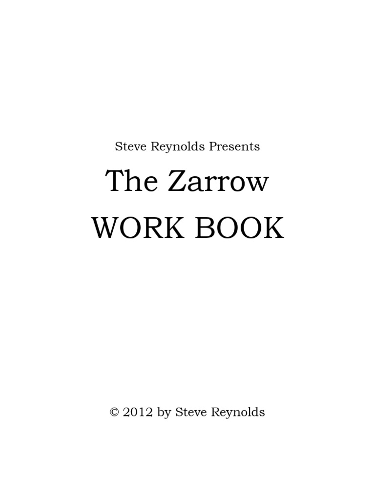 Zarrow Shuffle Workbook by Steve Reynolds | PDF | Hand