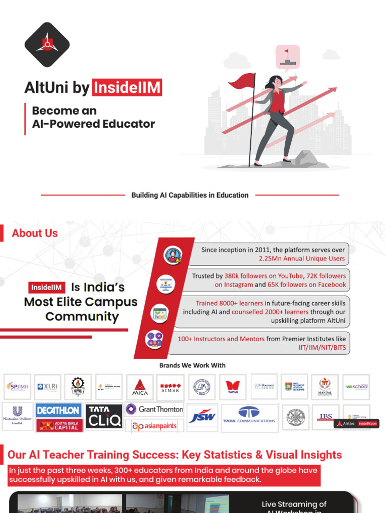 AltUni's Certificate Program in AI For Education | PDF | Artificial Intelligence | Intelligence ...