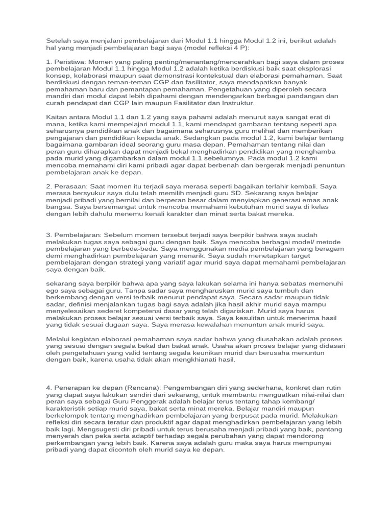 1.2.a.8 Koneksi Antar Materi Modul 1.2 | PDF | Karier & Perkembangan