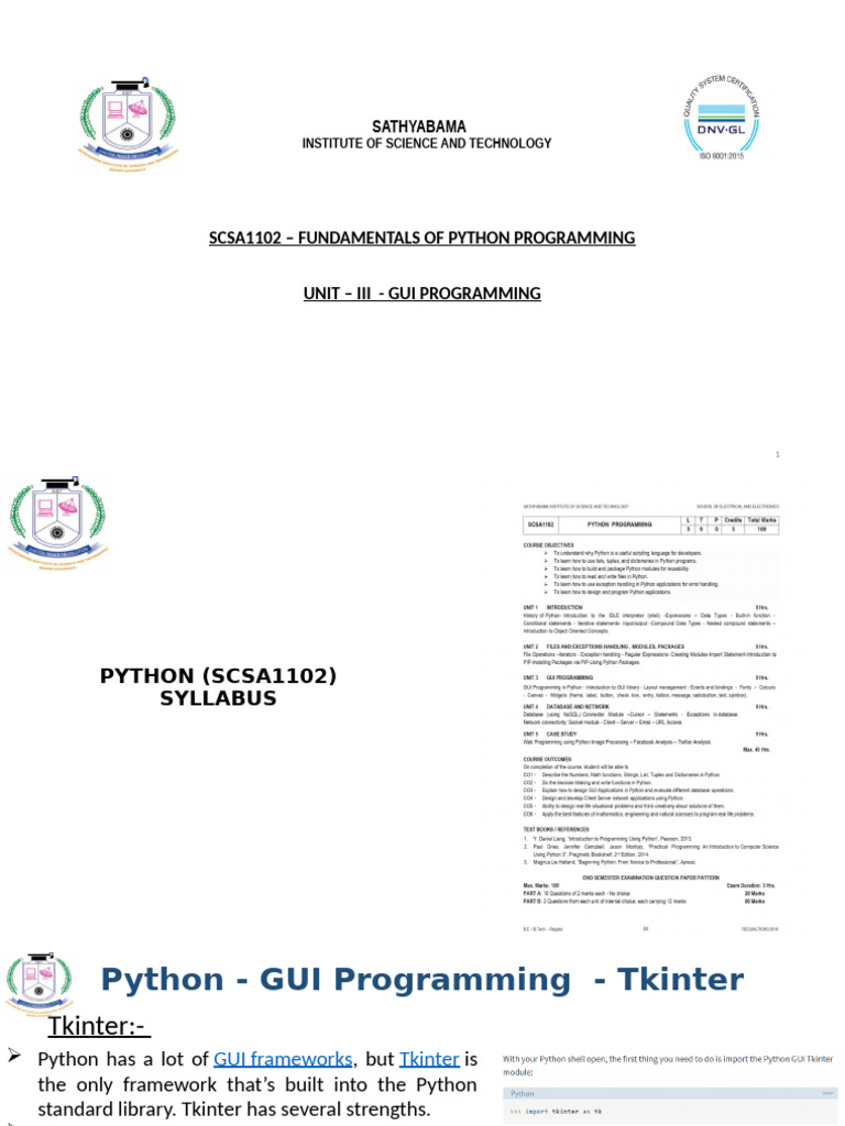 Tkinter GUI Programming Guide | PDF | Qr Code | Software Engineering