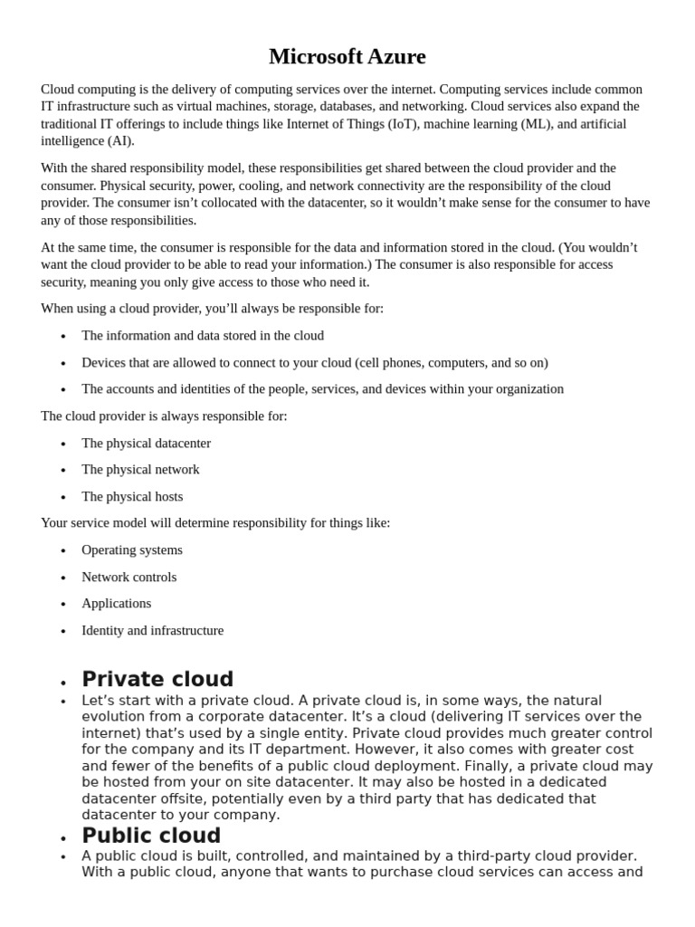 Microsoft Azure | PDF | Cloud Computing | Virtualization