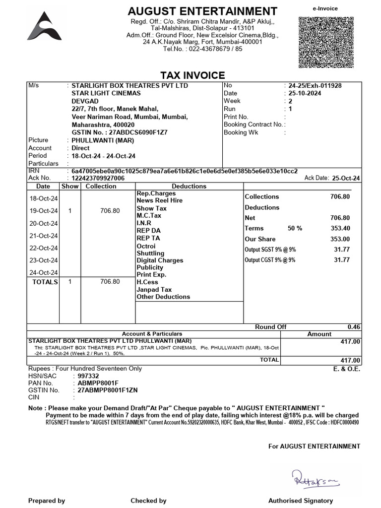 Tax Invoice | PDF | Payments | Taxes