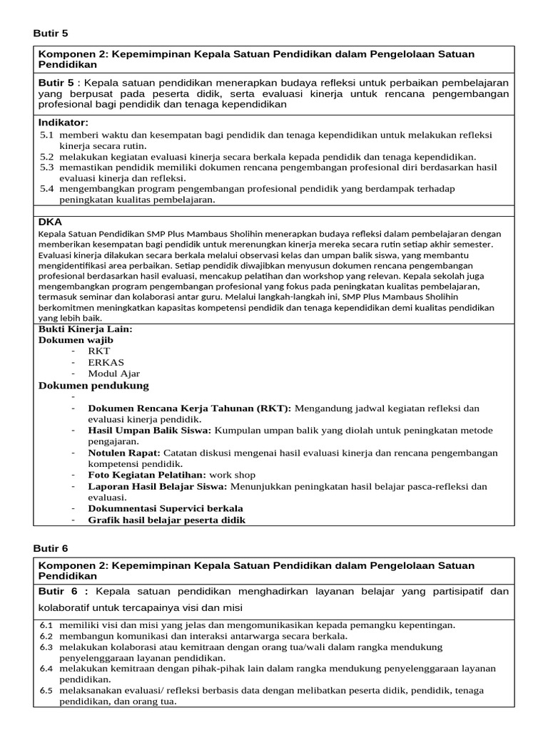 DKA Komponen 2 Butir 5-9 | PDF
