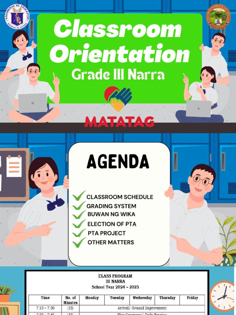 Classroom Orientation 2024-2025 | PDF