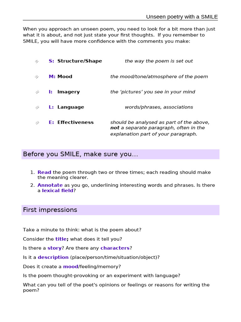 How to Approach Poetry Analysis | PDF | Poetry | Rhyme How to Approach Poetry Analysis | PDF | Poetry | Rhyme