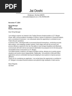 JP Morgan Cover Letter | PDF
