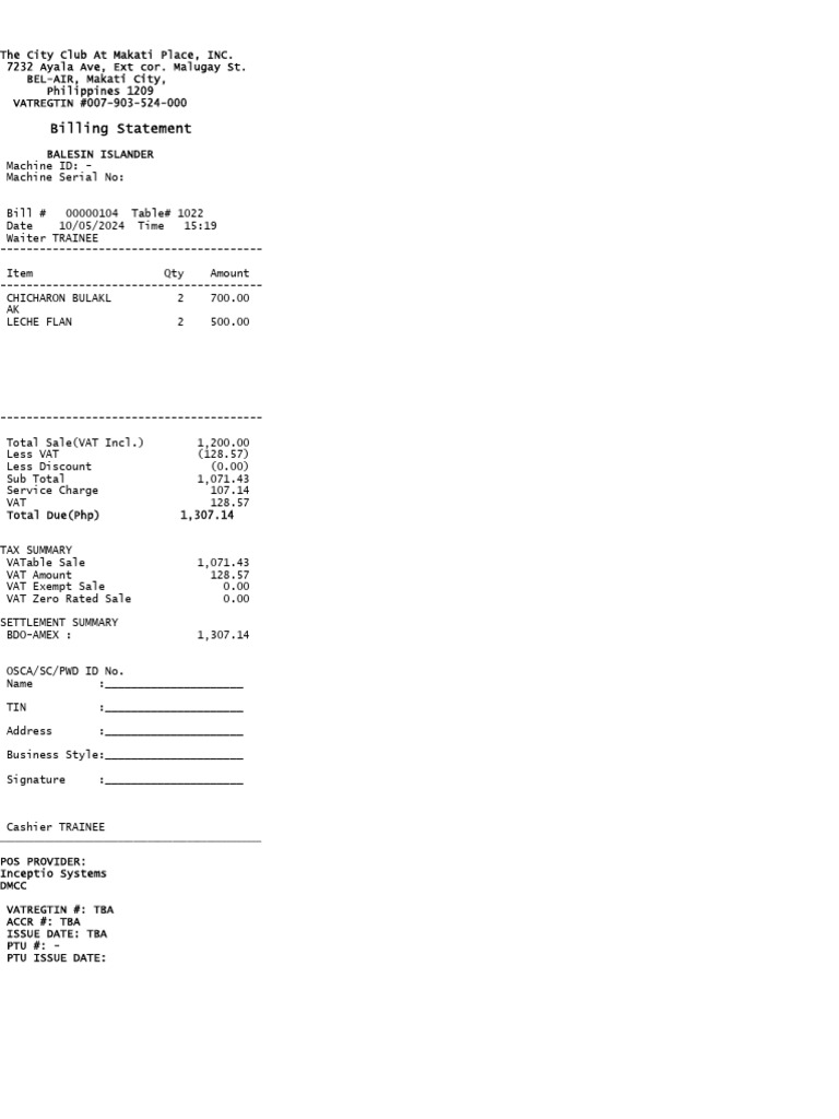 Sample Philippine POS VAT Invoice 2 | PDF | Business | Computers