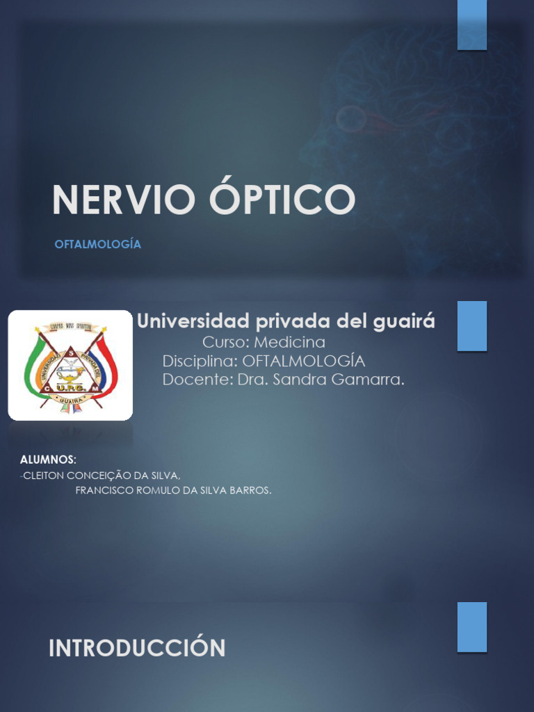 Nervio Optico | PDF | Nervio | Percepción visual
