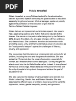 Malala - UN Speech | PDF | Malala Yousafzai