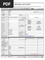 Updated Personal Data Sheet 2023 | PDF | Government | Social Institutions