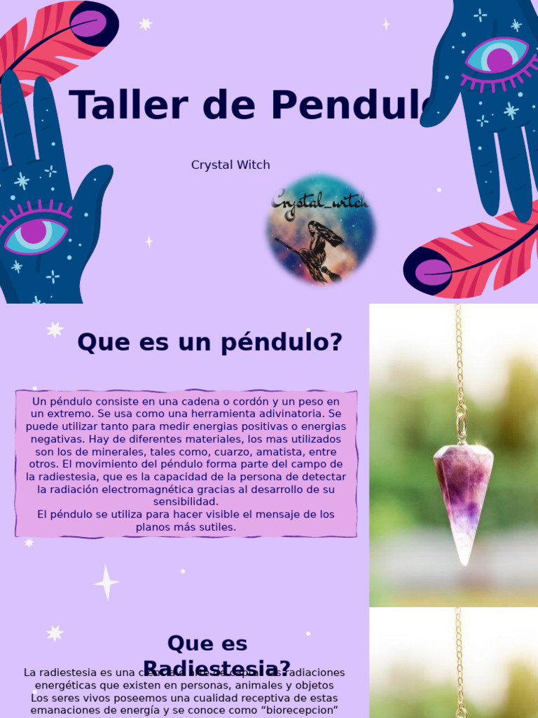 Taller Pendulo Radiestésico | PDF | Amor | Péndulo