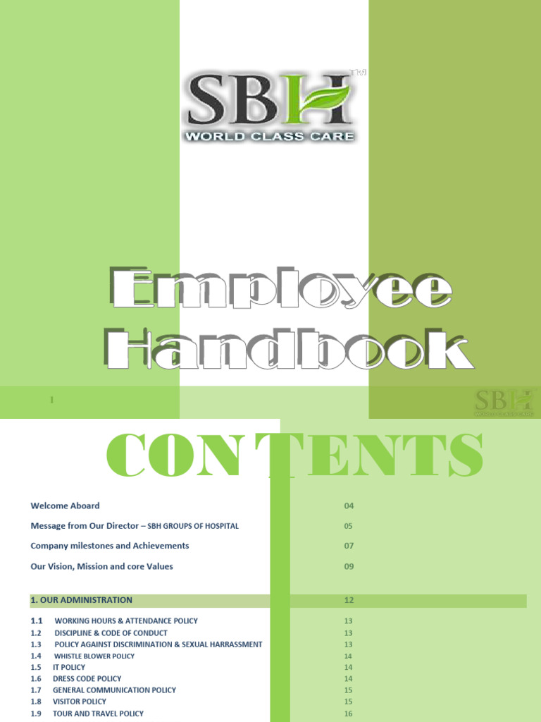 Employee Handbook SBH@ | PDF | Overtime | Employment
