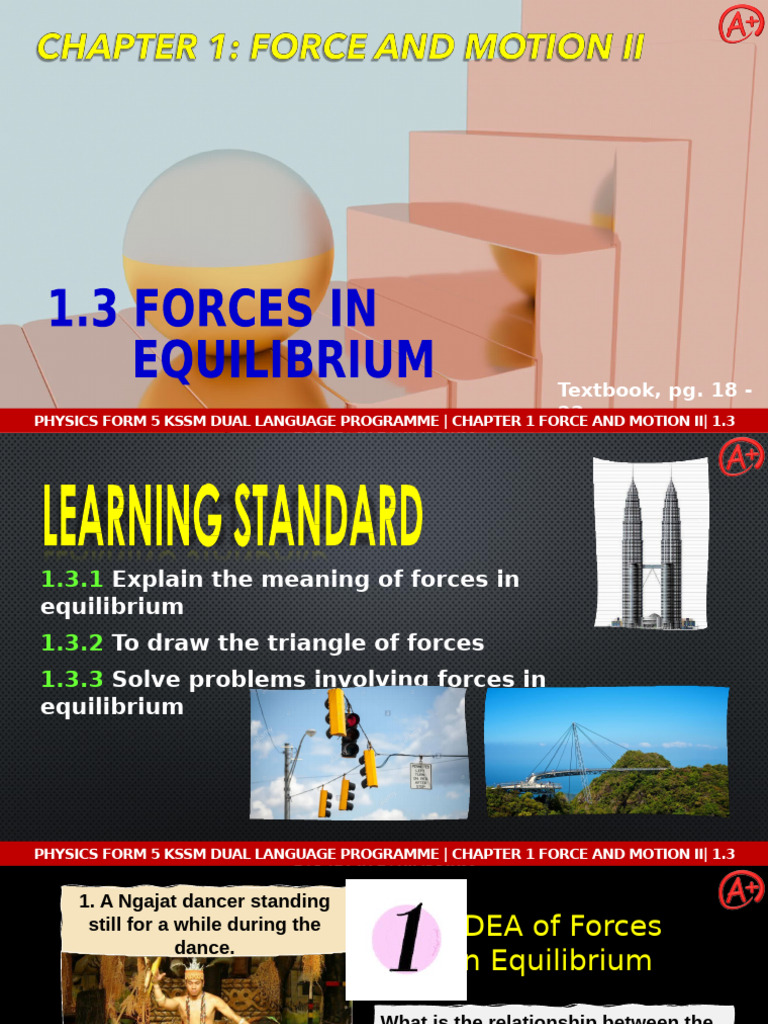 1.3 Forces in Equilibrium | PDF | Force | Tension (Physics)