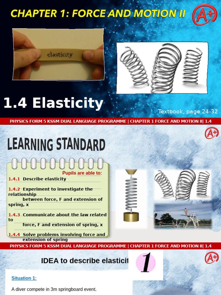 1.4 Elasticity | PDF | Force | Elasticity (Physics)
