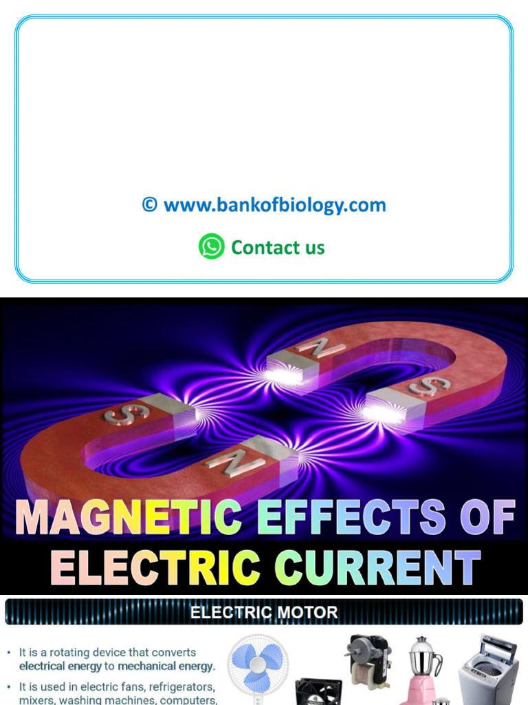 13 Magnetic Effects of Electric Current - Pic PPT Part 2. | PDF